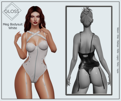 Second Life Marketplace - *Gloss* Meg Bodysuit White